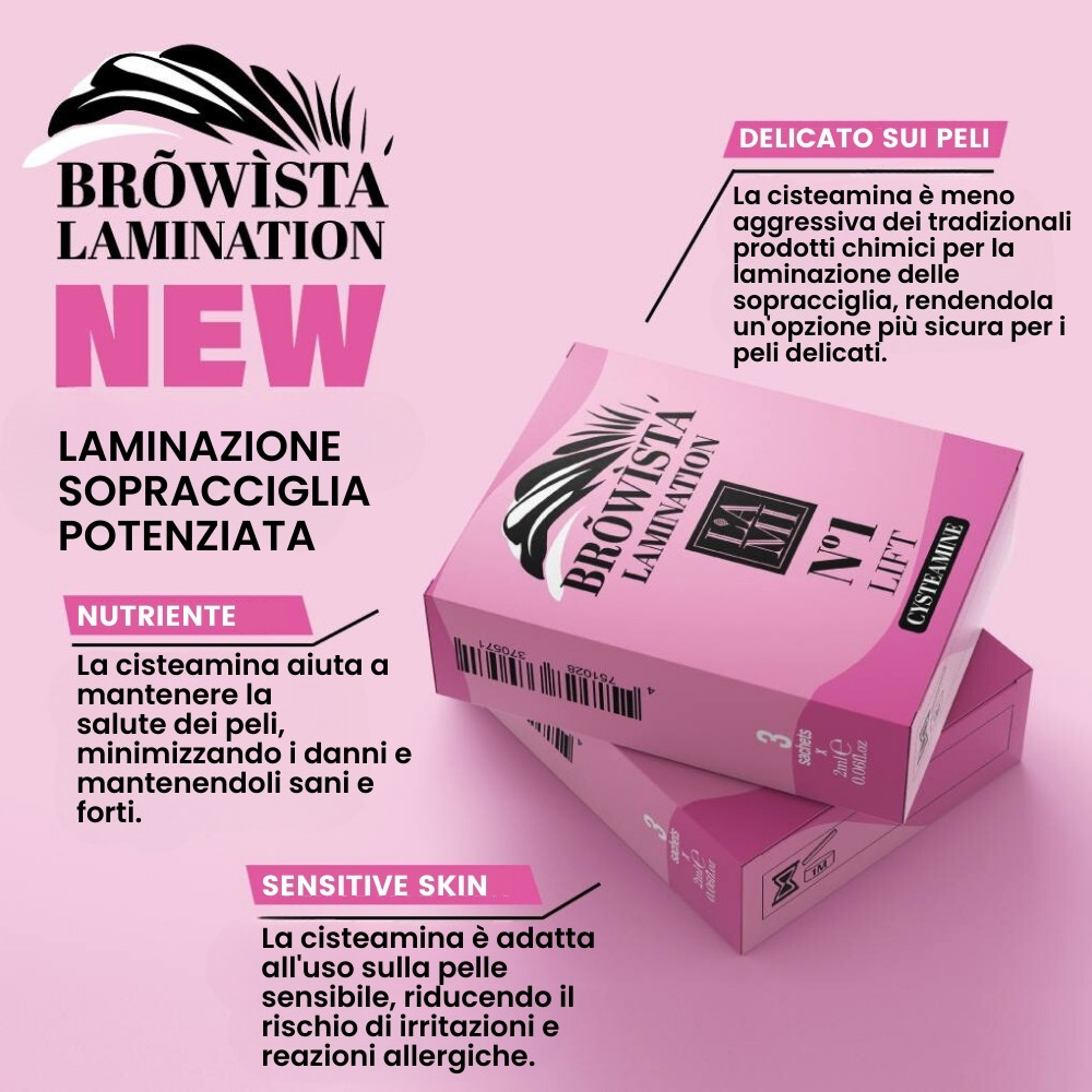 BROWISTA LAMINAZIONE COREANA SENZA COLLA CISTEAMINA LAMI | LASHMANIA